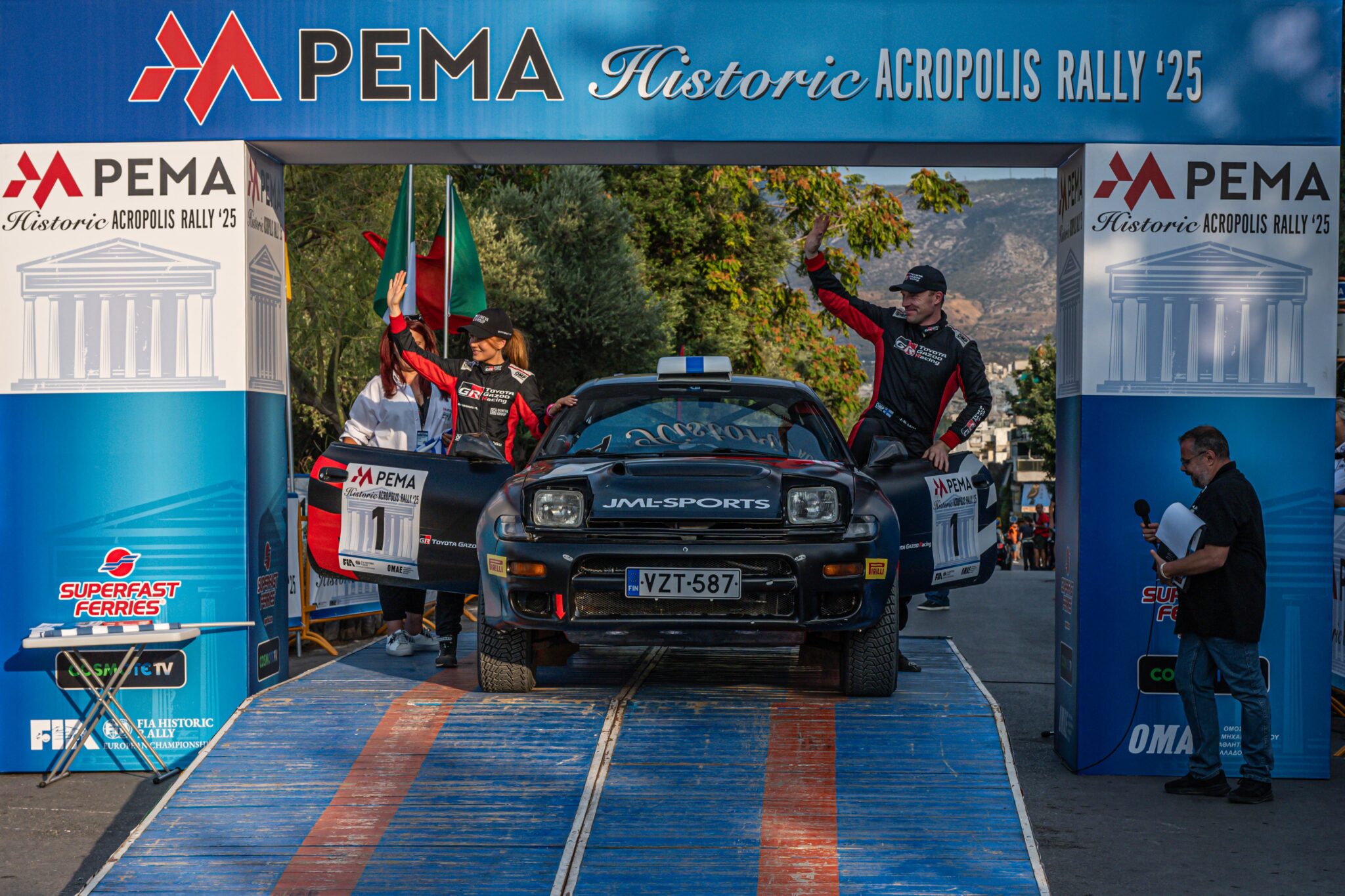 A glorious start beneath the Parthenon! - Historic Acropolis Rally